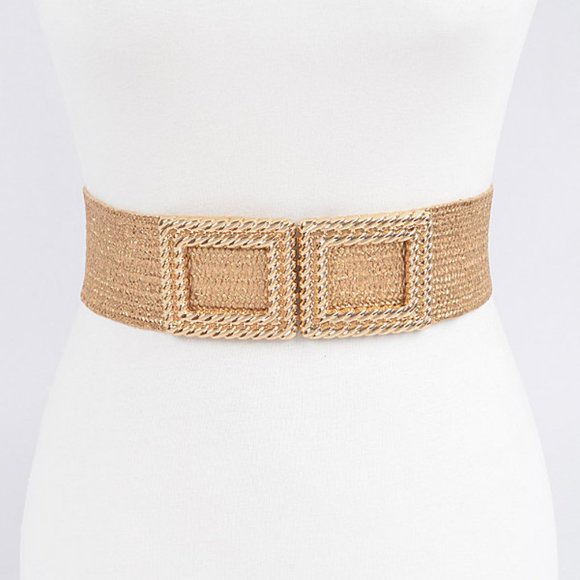 unbranded | Accessories | Bnwt Plus Size Elastic Metallic Straw ...